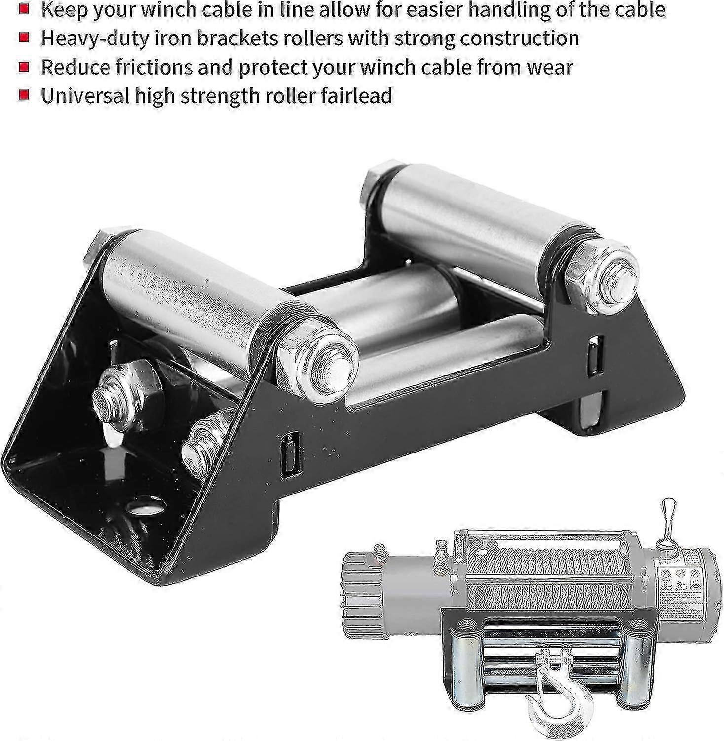 Winch Roller Guide Fairlead Roller Cable Guide Side By Side Winch Cable Roller Fairlead Mount ...