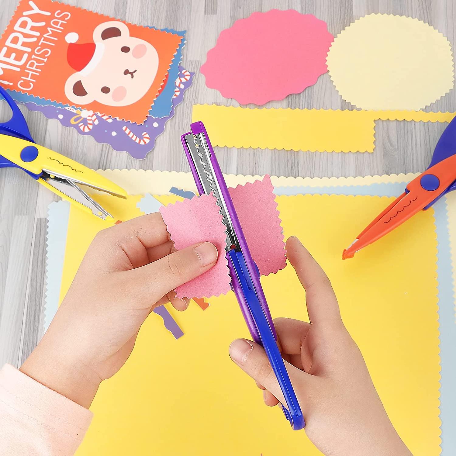 Kids Craft Scissors, Safety Children Scissors For Crafts, Scrap-booking ...