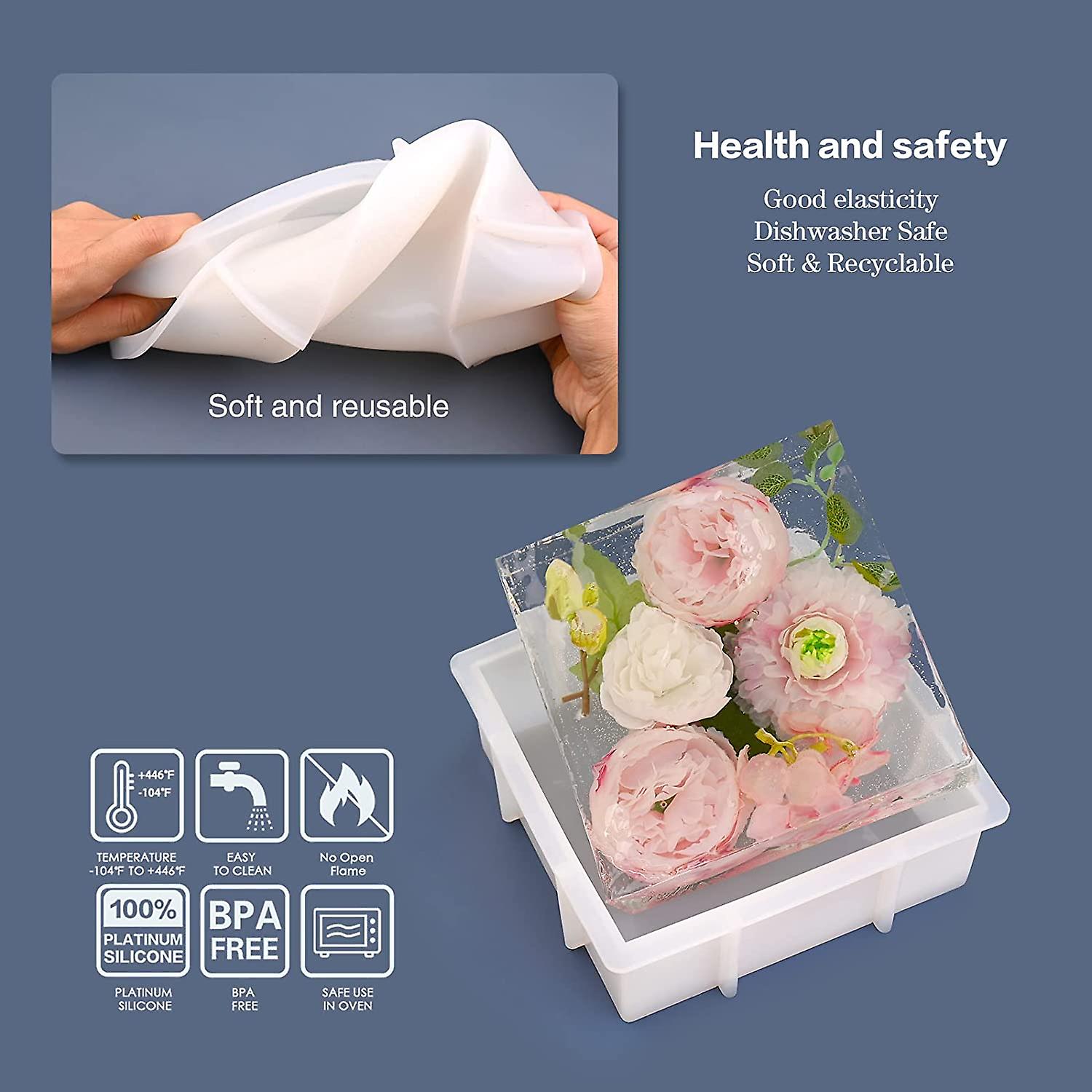 Square Silicone Molds For Resin, Large Resin Molds, Deep Resin Molds ...