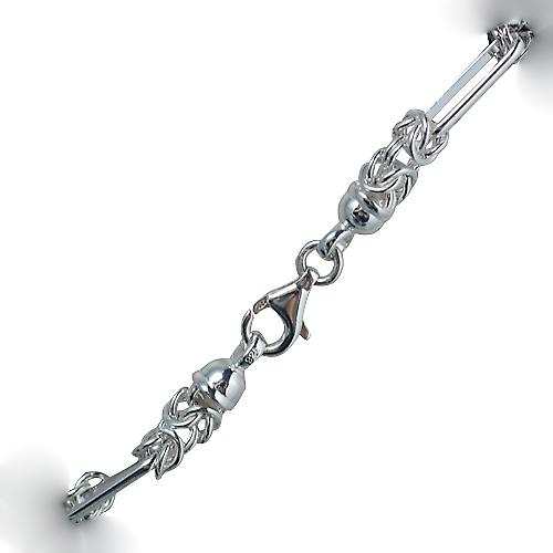 Silver handmade Chain a traditional knot and fetter seven and a half ...