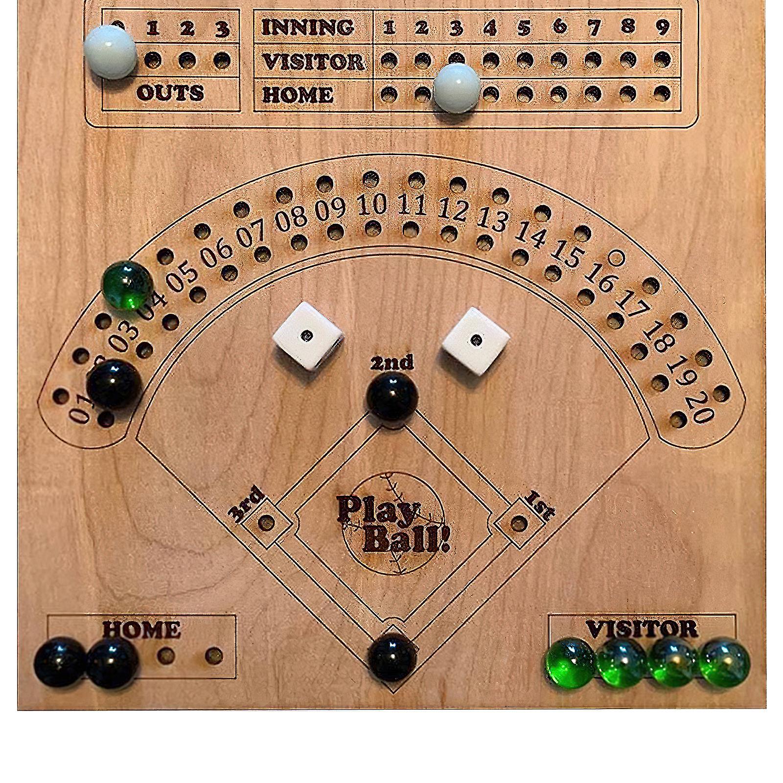 2023 New Baseball Dice Board Game Dice And Marbles Board Game Baseball ...