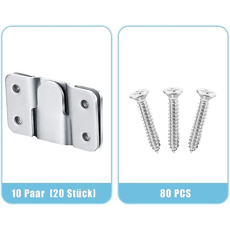 Concealed Mounting Bracket - 10 Pairs [20 pack] Picture Frame Hook ...