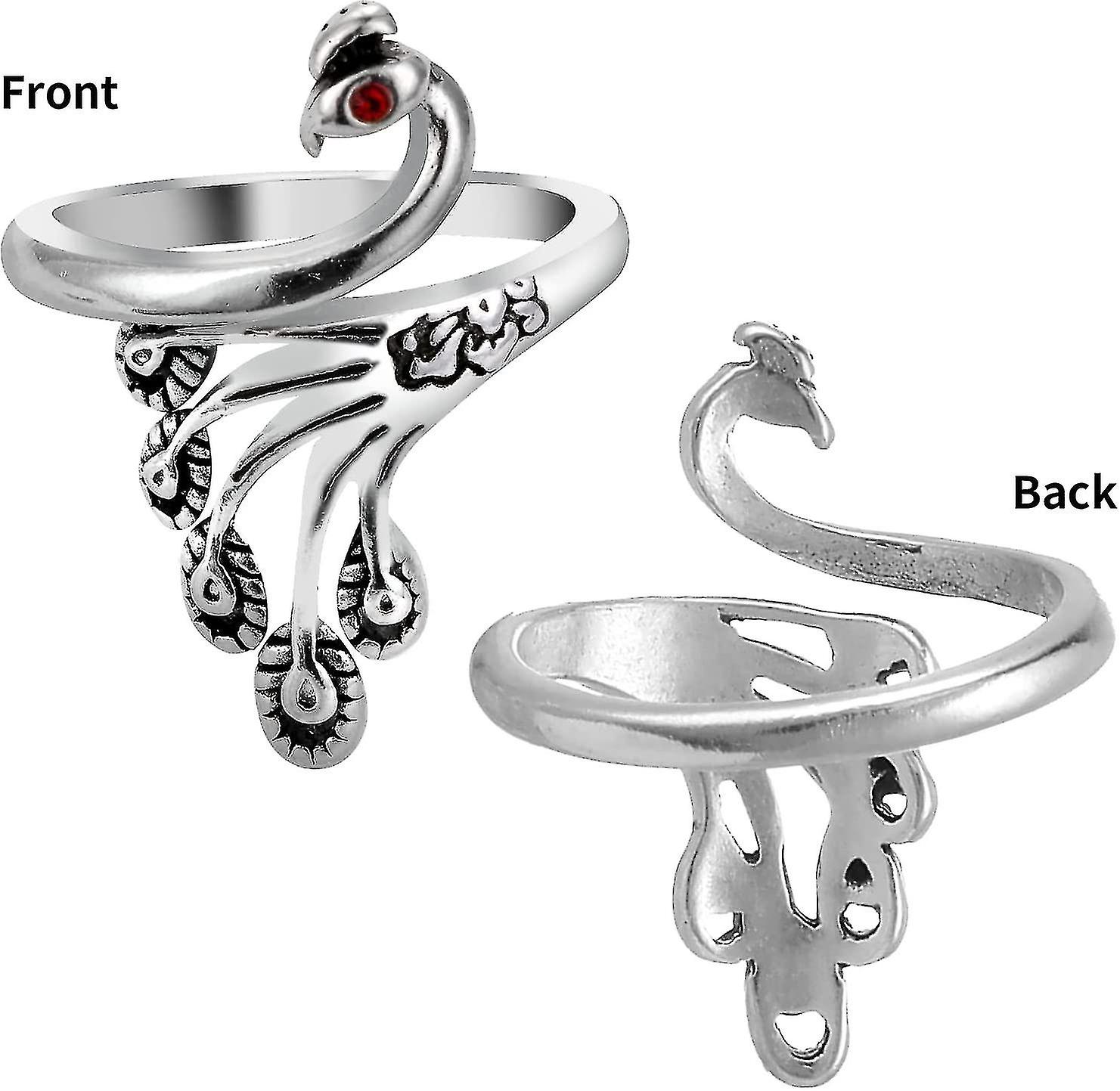 Adjustable Crochet Stitch Loop Knitting Creel 4pcs Alloy Open Finger ...