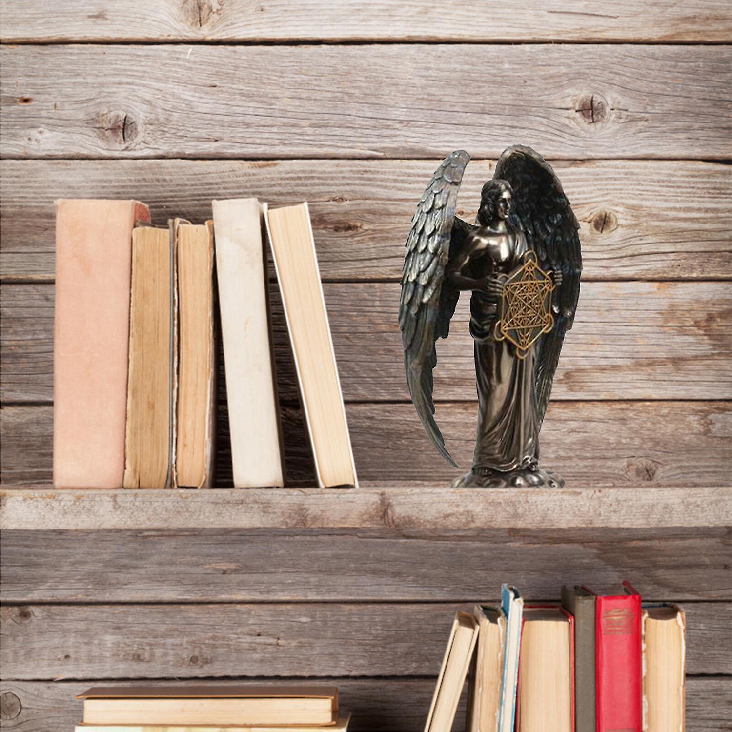 15x12x6cm Seraphim Six-winged Guardian Angel Statue, Resin Material ...