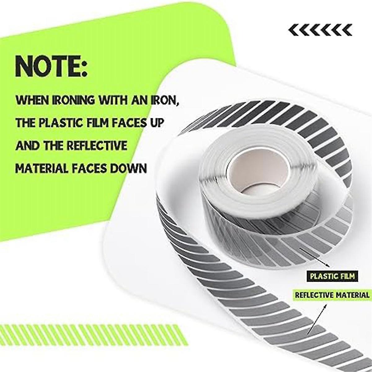 2pcs High Visibility Reflective Heat Transfer Vinyl Tape Safety Heat ...