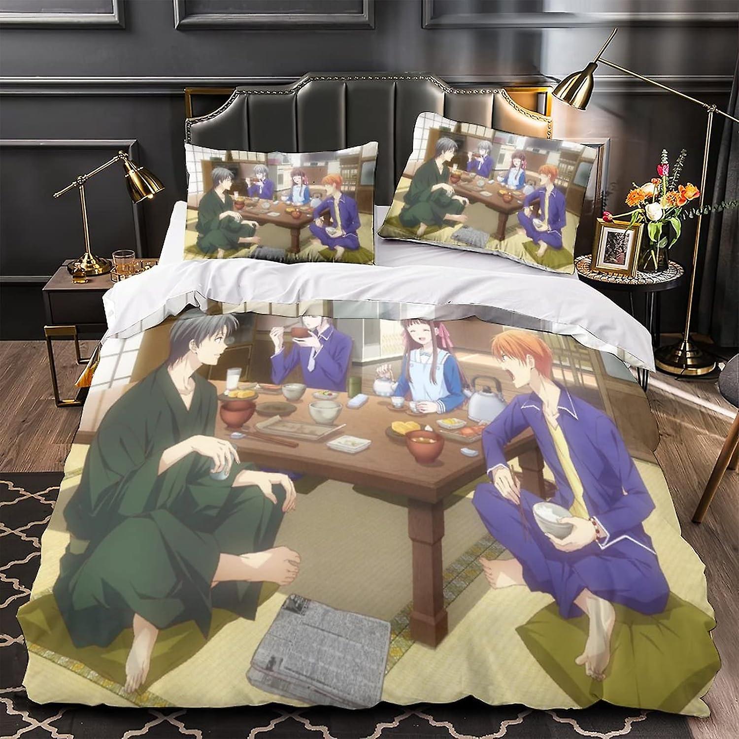 Anime FRUITS BASKET Bedding Set 3D Animated Characters Duvet Cover Set ...