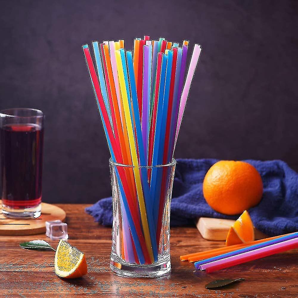 1000 Pcs Colorful Plastic Long Disposable Drinking Straws | Fruugo UK