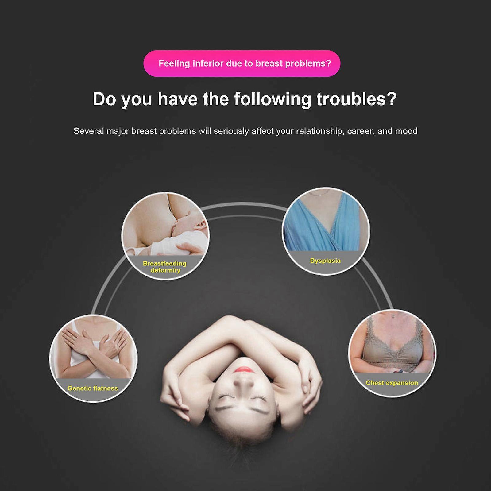 Electric Breast Massager, Bust Enhancer with Hot Compress, Wireless USB ...