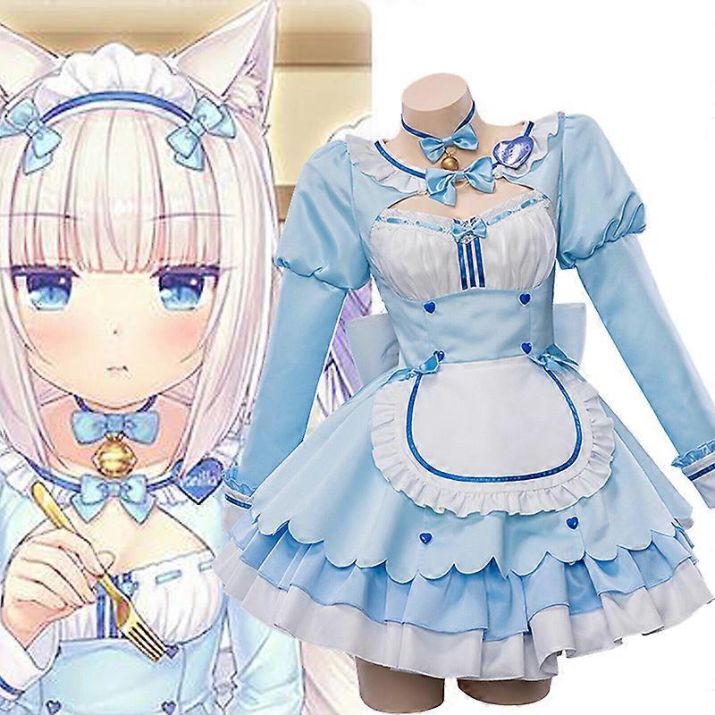 Nekopara Chocola Vanilla Cosplay Chocola Vanilla Costume Maid Dress Cat ...