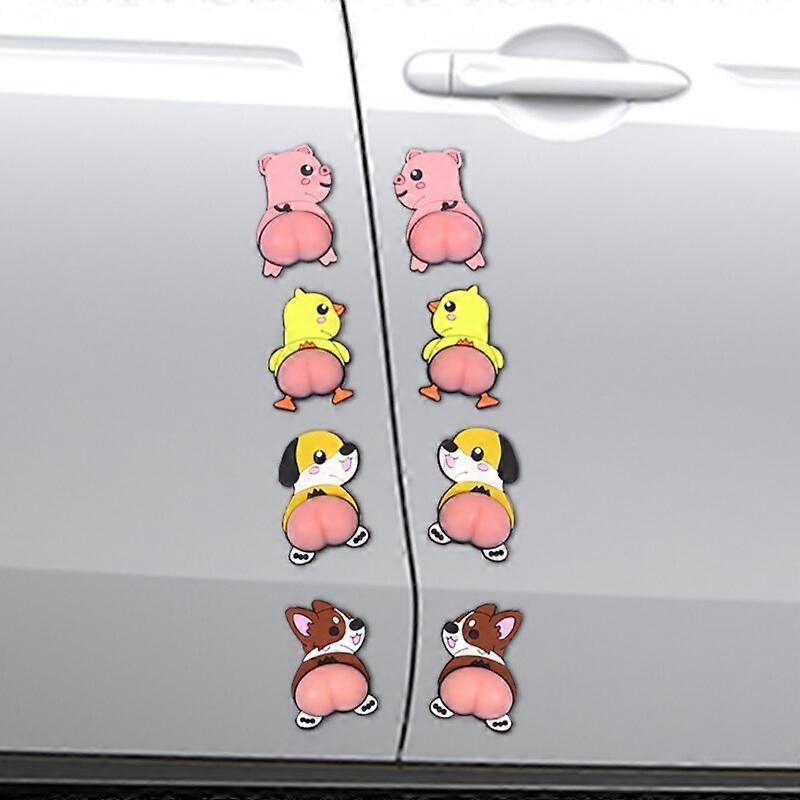 3d Fart Anti-collision Silicone Stickers Car Door Anti-scratch ...