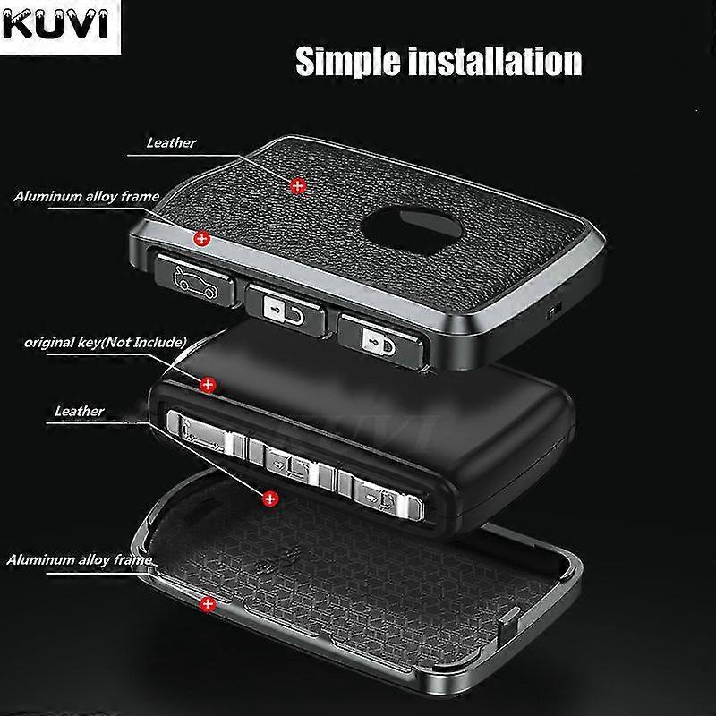 Metal Leather Car Remote Key Case Cover Shell For Volvo S60 S90 Xc40 ...