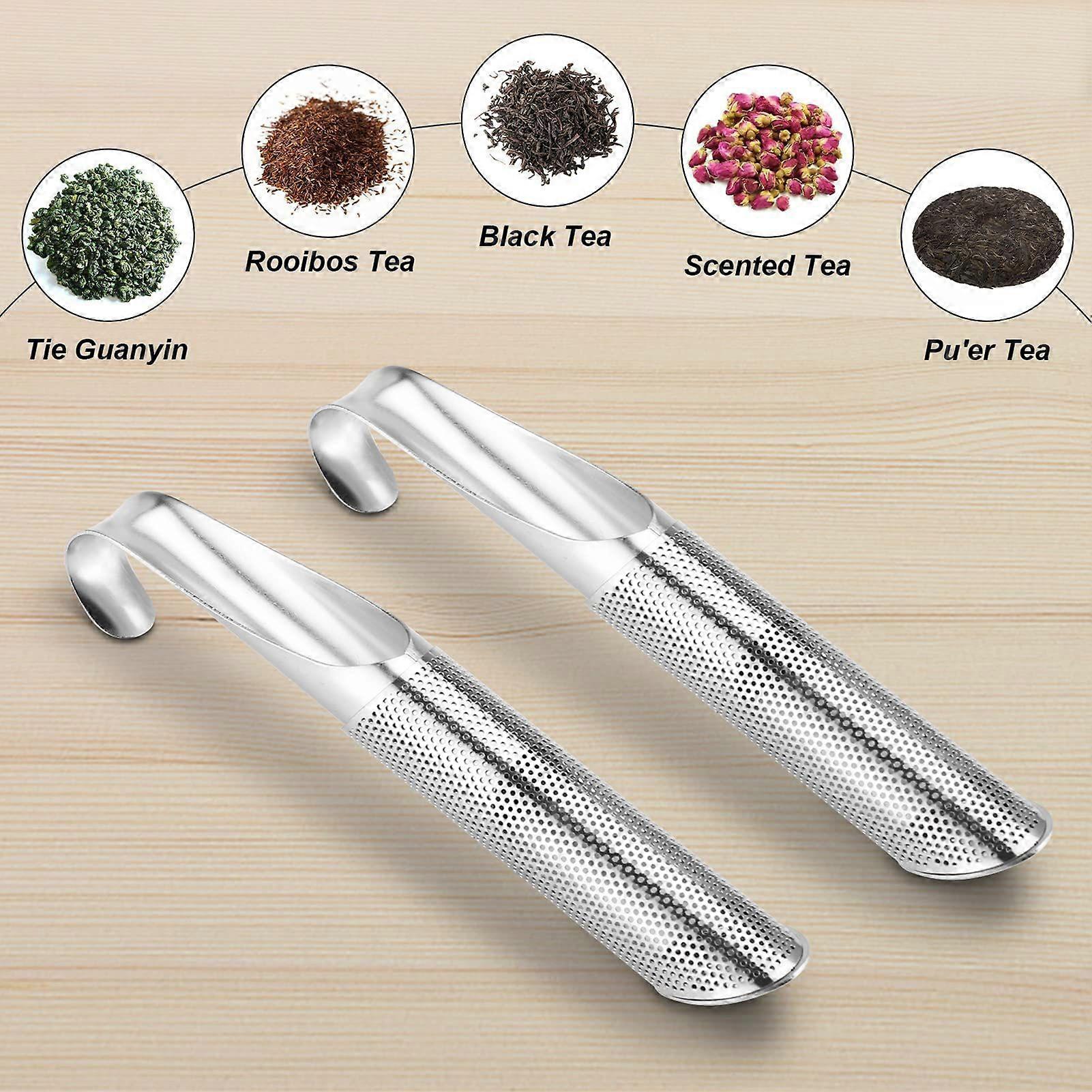 2pcs Stainless Steel Tea Diffuser Fine Mesh Tea Infuser with Handle ...