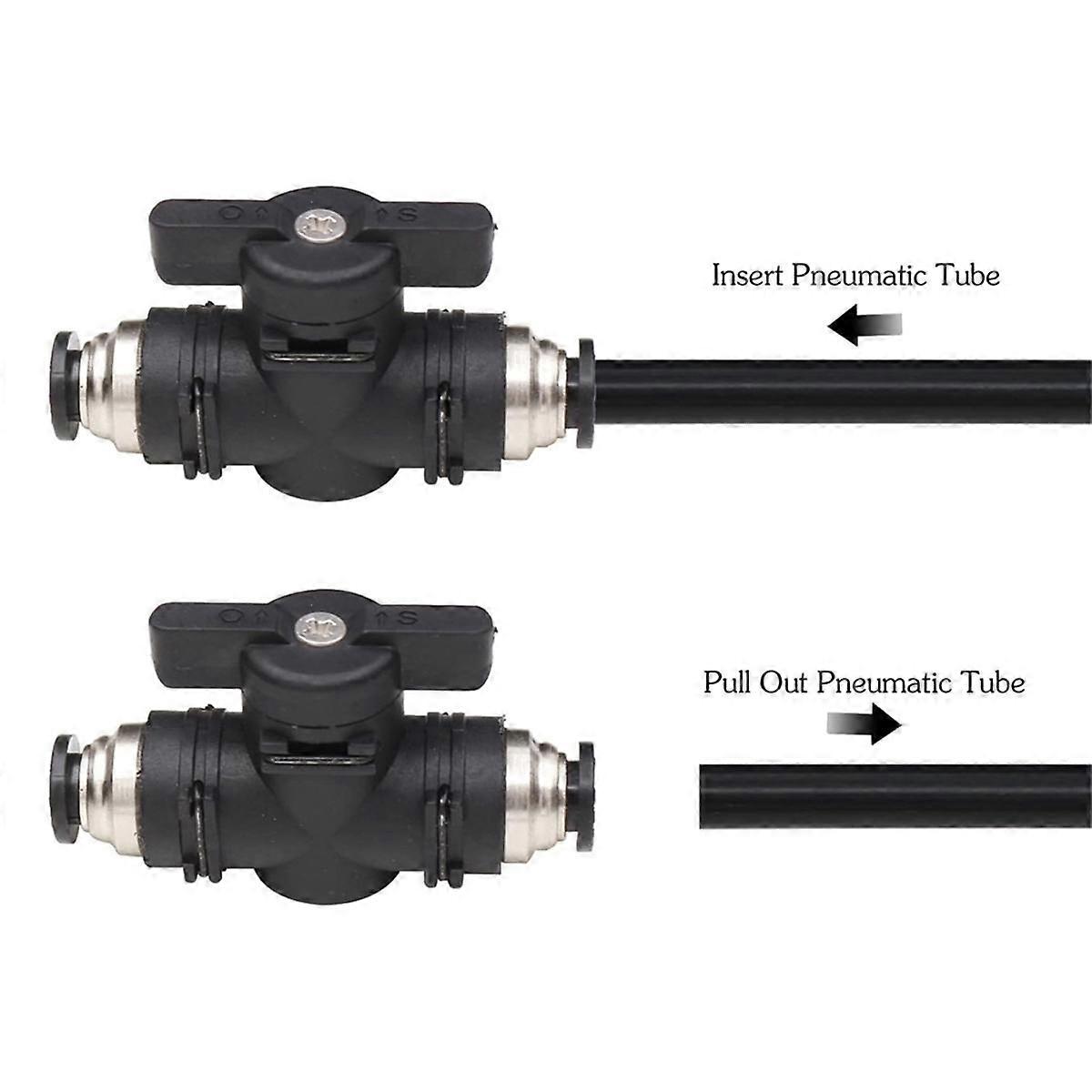 8mm Push Connect Valve Ball Valve 8mm Air Flow Control Valve Quick ...