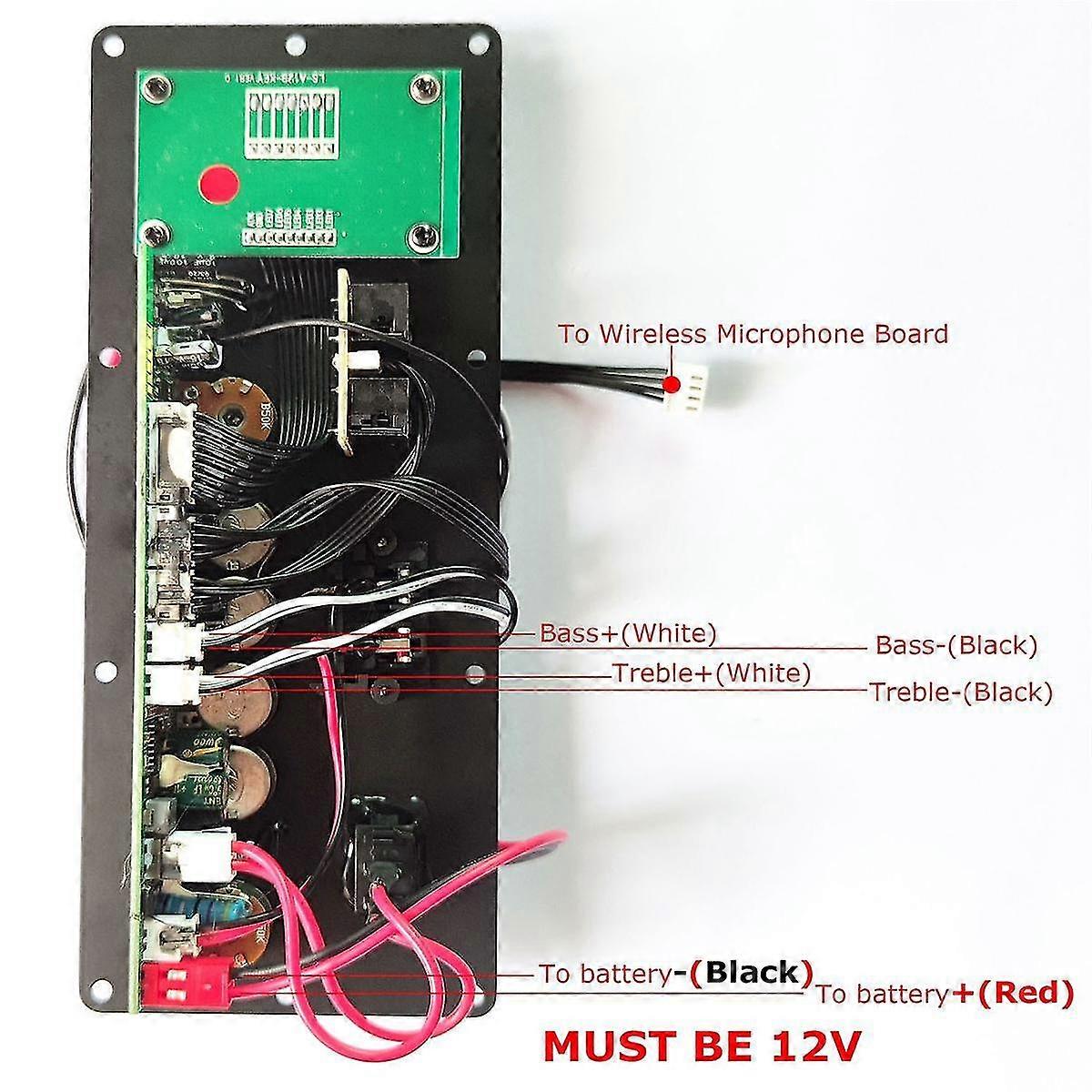 12V Amplifier Board Speaker Amplifier Bluetooth AUX TF-Card U-Disk ...