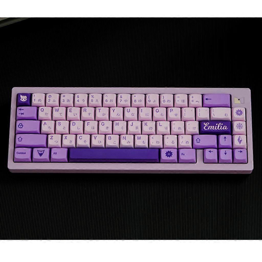 134-Key Mechanical Keyboard Keycaps XDA Profile PBT DYE SUB Purple ...