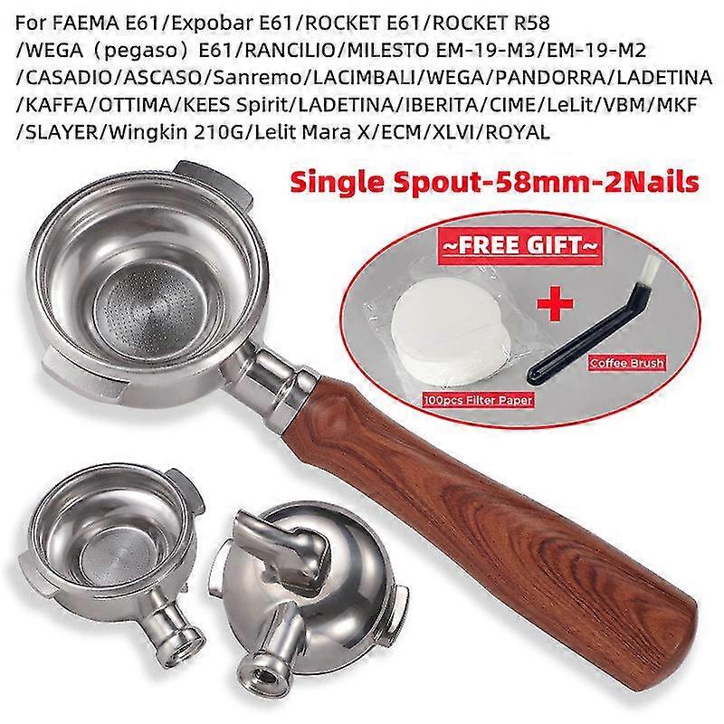 Support de filtre à filtre à café portafiltre à bec unique de 58 mm pour E61 Grouphead / fusée ...