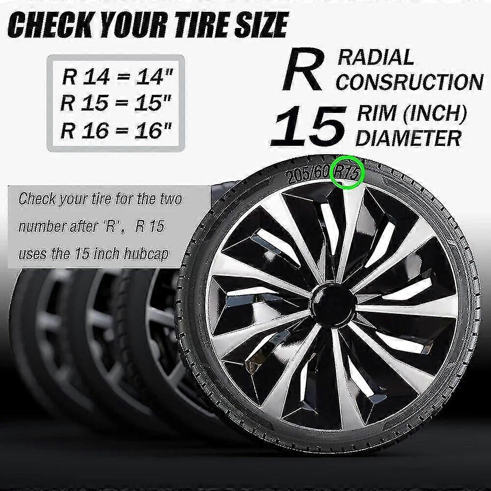 4pcs 16 Inch Car Wheel Trim Covers For R16 Iron Hub Rims Abs Hub Caps ...