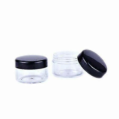 5 Gram Jar, 5 ML Jar, 50 pcs Refillable Black Plastic Screw Cap Lid ...