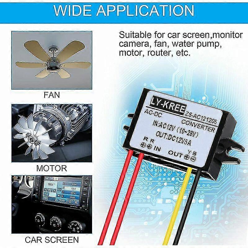Ac-dc Power Converter Ac 12v (10-28v) To Dc 12v Step Down Converter Module Voltage Regulator Ac ...