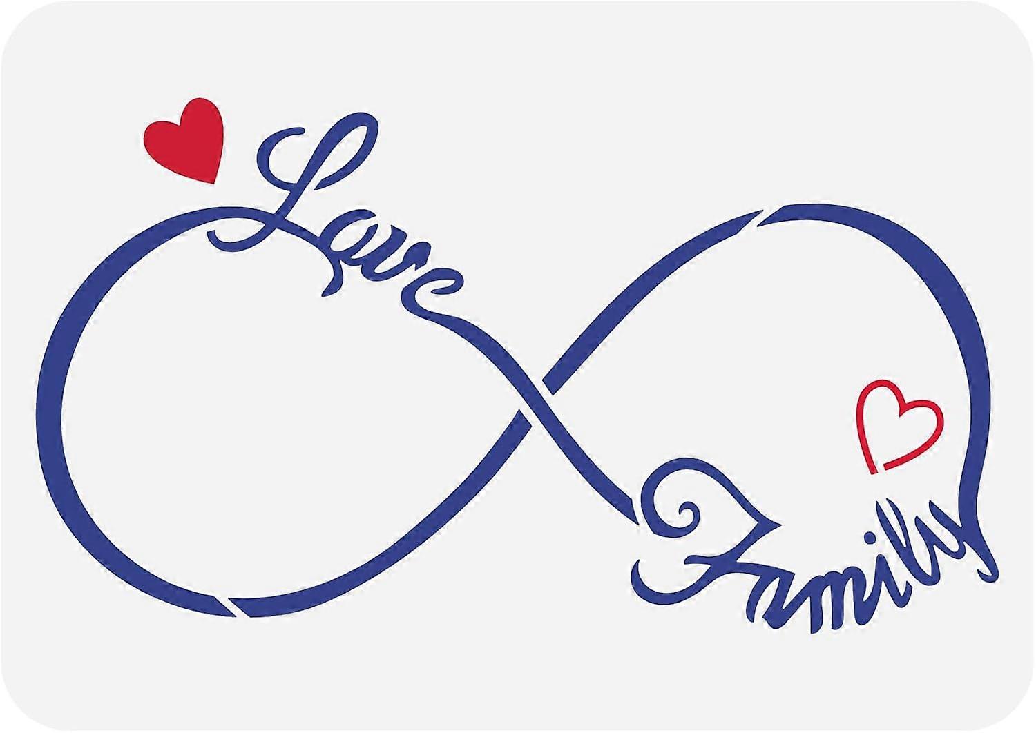 Infinity Symbol Painting Stencil 8.3x11.7inch Reusable Love Family ...