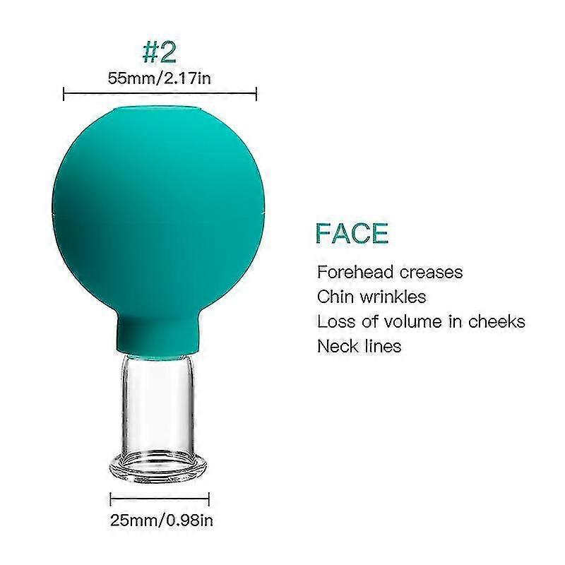 Rubber Face Massager Vacuum Cupping Face Skin Lifting Facial Cups Anti ...