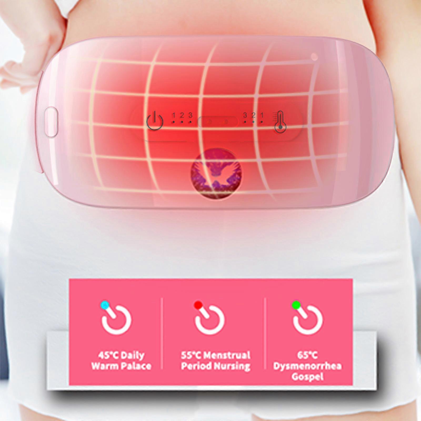 Massage Pad,Portable Cordless Heating Pad,Electric Waist Belt Device,Fast Heating Pad With 3 ...