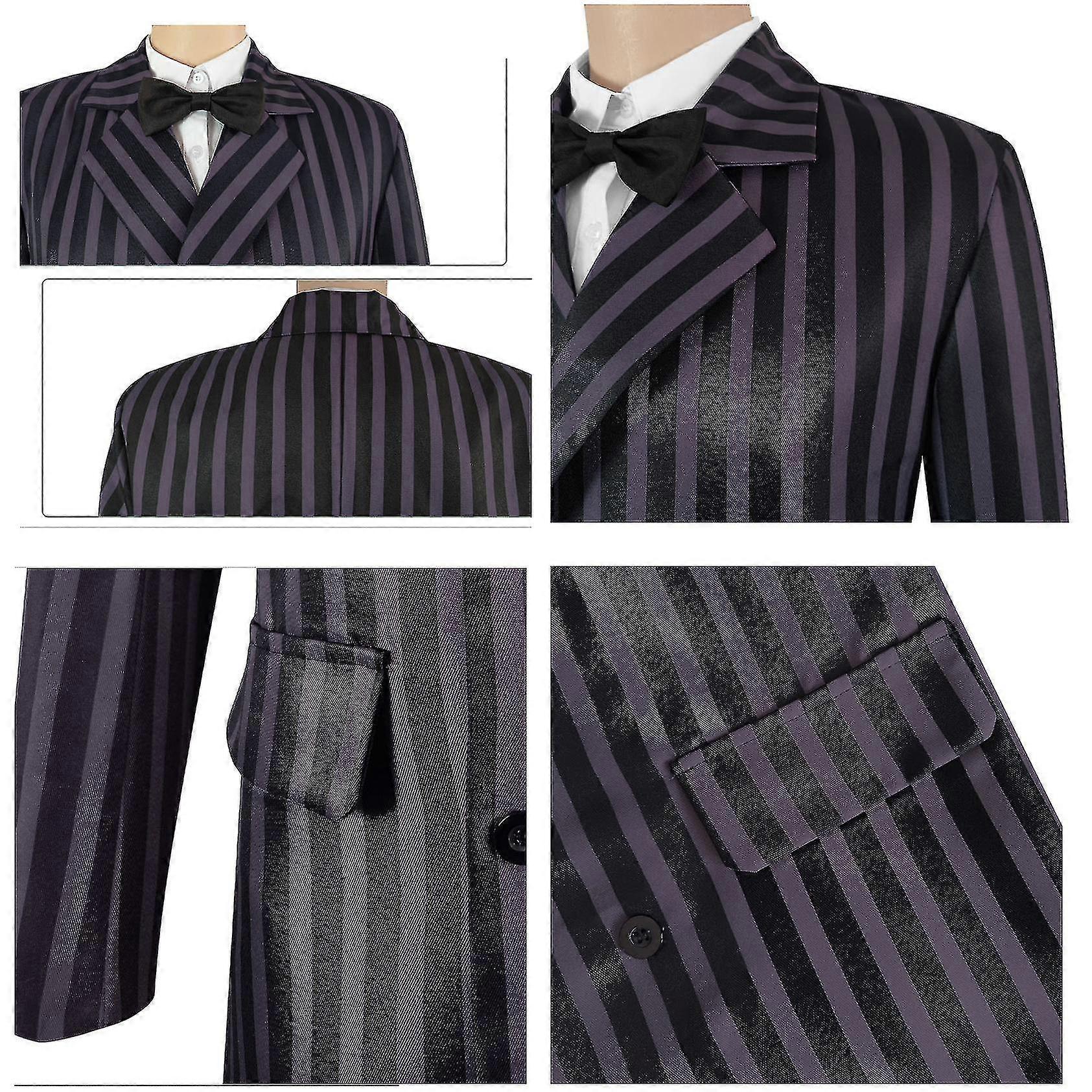 Gomez Costumes For Adults 4 Pack Addams Family Cosplay Suit Mens ...