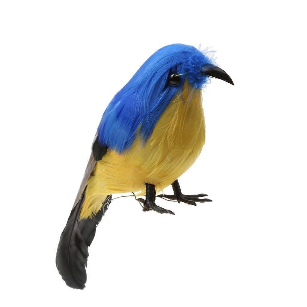 Artificial Magpie+Small Bird Feathered Realistic Garden Home Decor ...