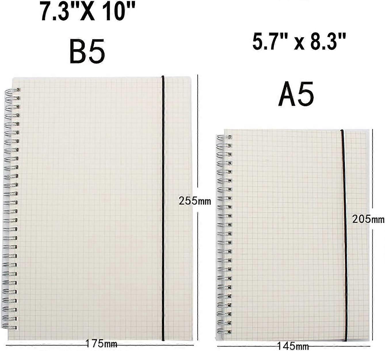 Grid Notebook Spiral Notebook Journal Notebook (A5) 140 Pages (70Sheets ...