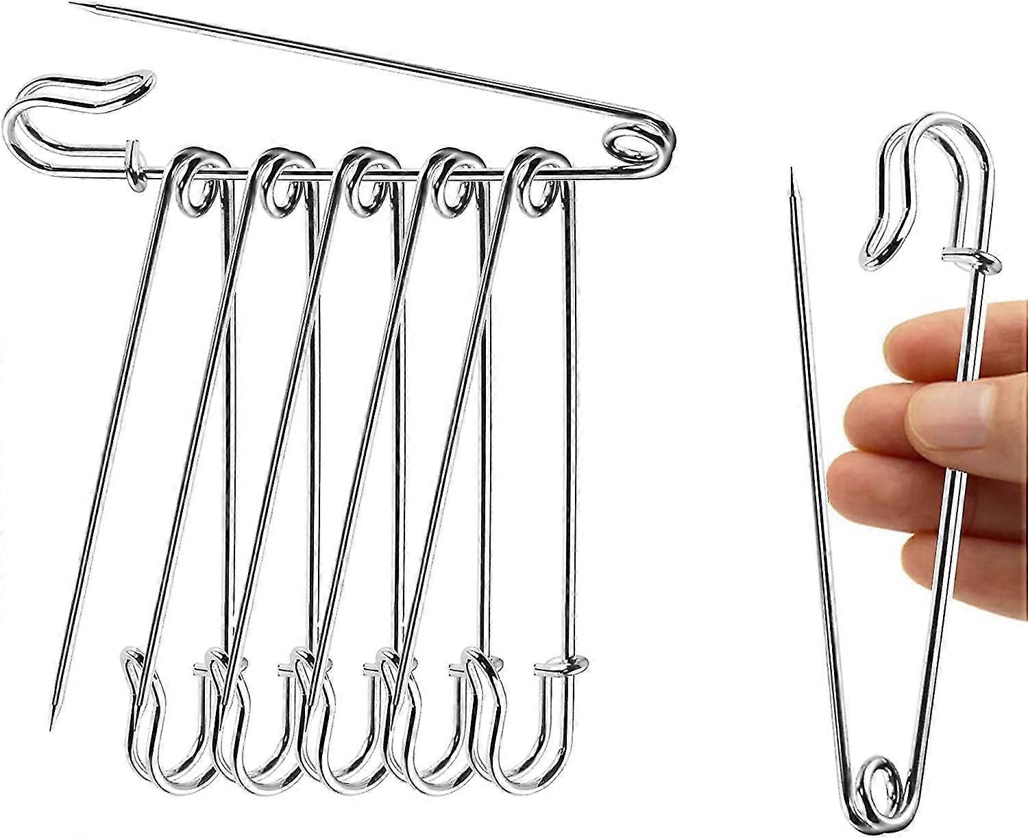 Large Safety Pins Strong, Metal Nappy Pins Safety Lock Kilt Pins, For ...
