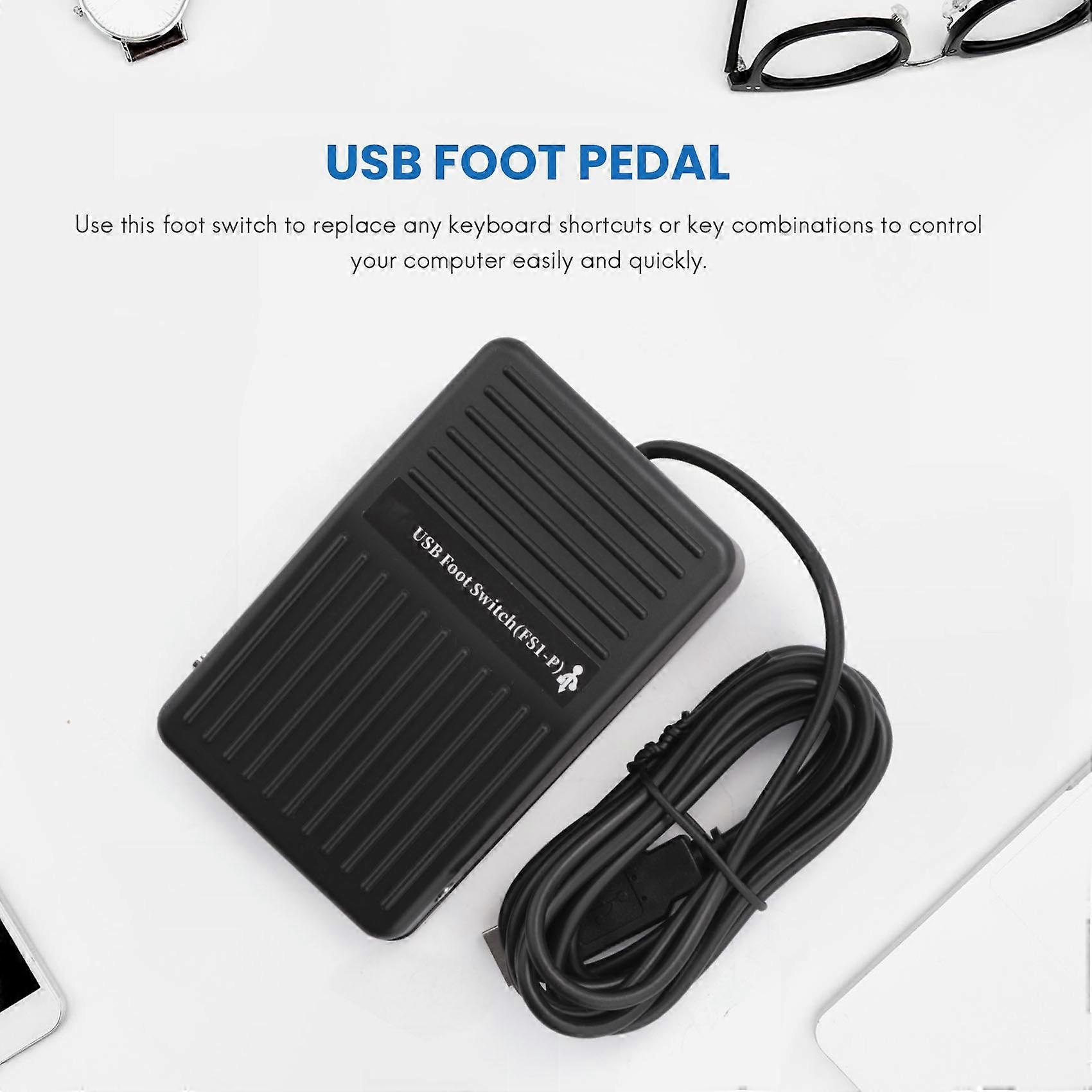PC USB Foot Switch Keyboard Pedal | Fruugo UK