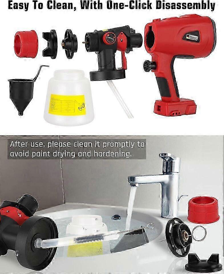 2025 200W Cordless Paint Sprayer Gun for Milwaukee 18v Battery ...