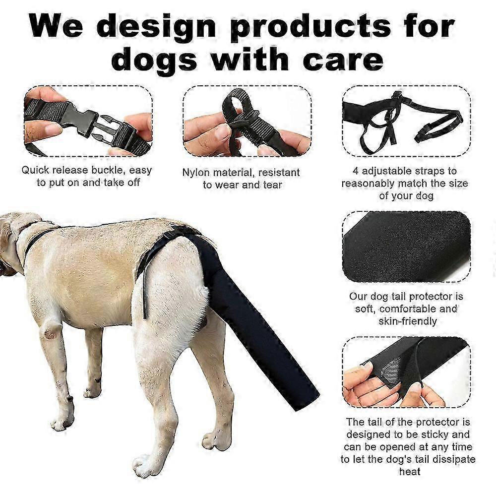 Dog Tail Protector, Dog Tail Guard Dog Tail Cover for Wounds Black Dog ...