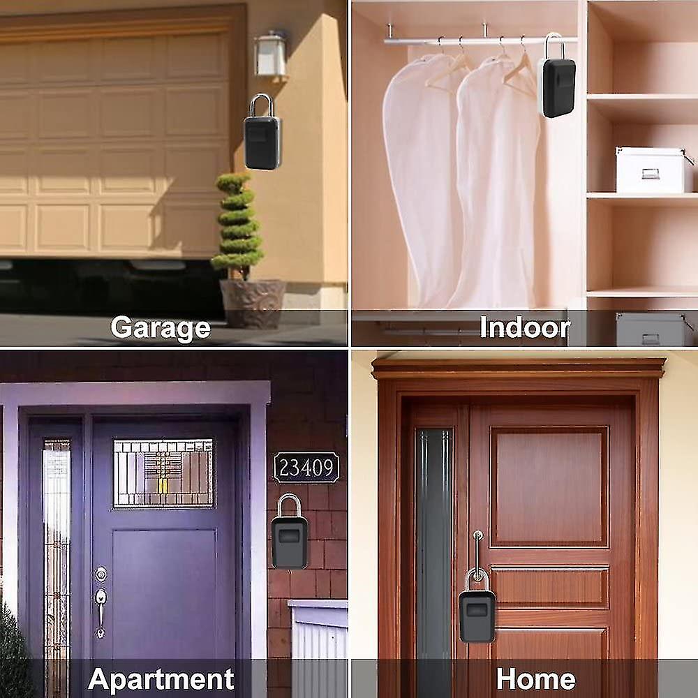 1 Piece Secure Key Box Wall Mounted Key Box With 4 Digit Numeric Code ...