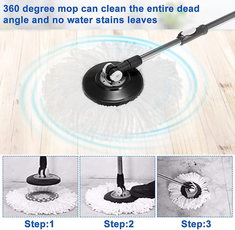 3 Pack Replacement Mop Heads, Microfiber Mop Refills Compatible With ...