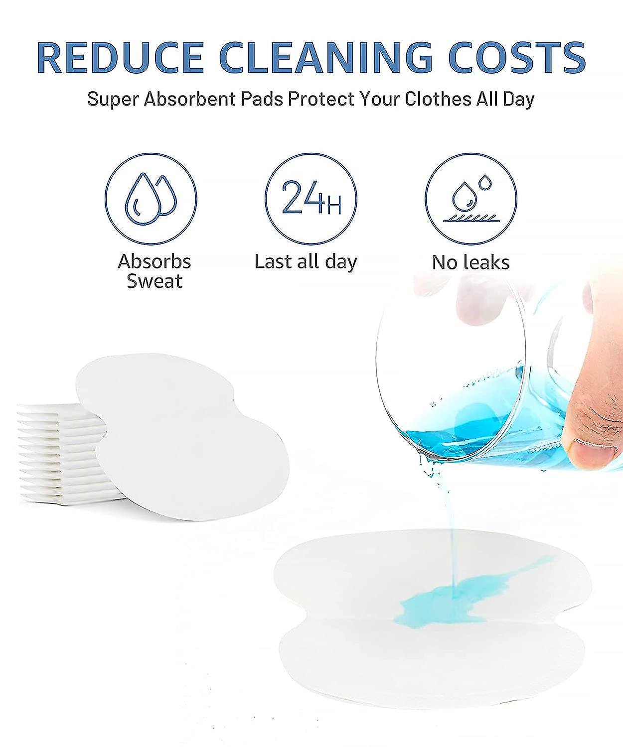 Underarm Sweat Pads - 100 Disposable Premium Absorbent Armpit Underarm ...