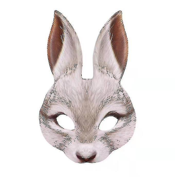 Rabbit Mask Plush Rabbit Mask Animal Head Mask Horrifying Rabbit Mask ...