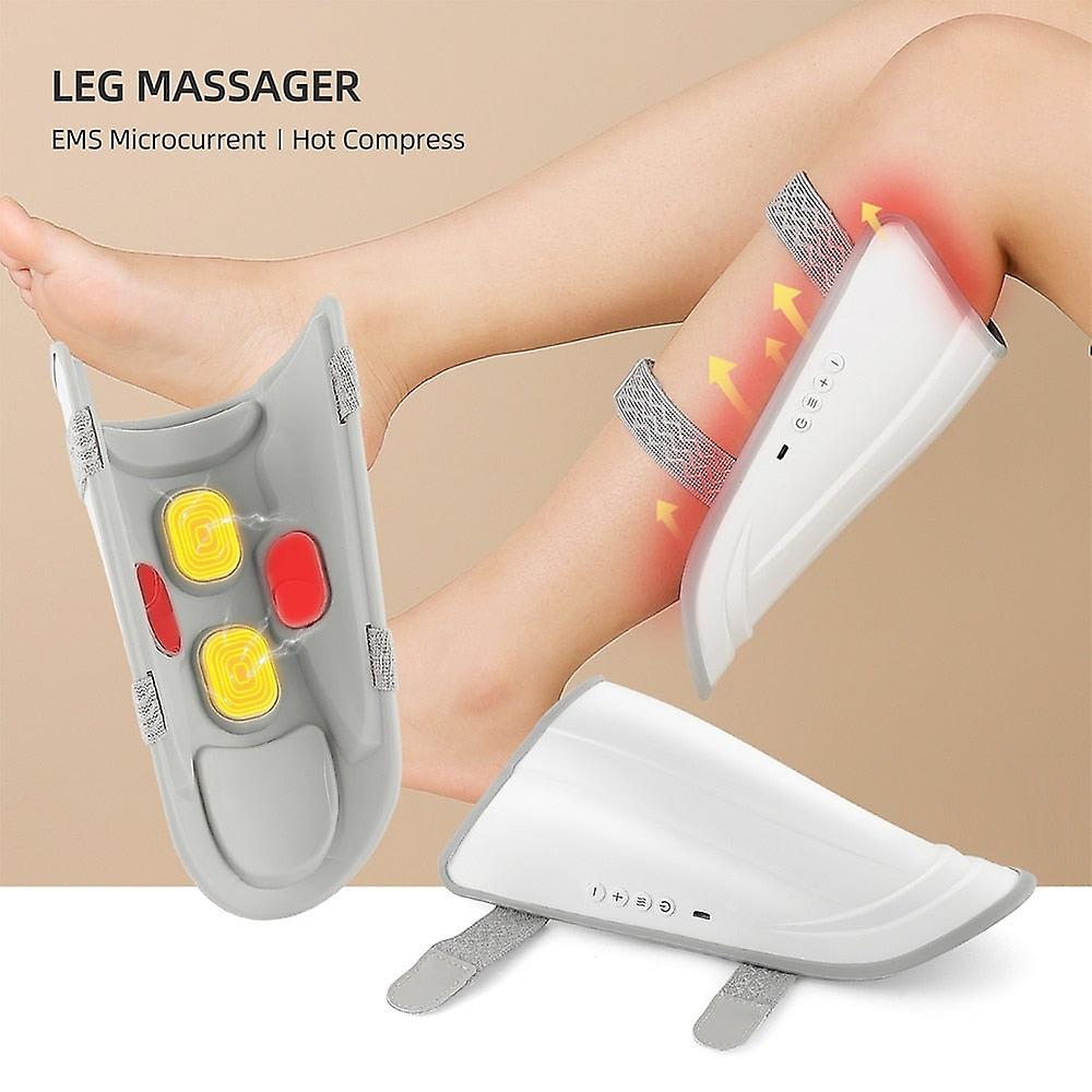 Ems Microcurrent Leg Slimming Massager Hot Compress Therapy Kneading ...