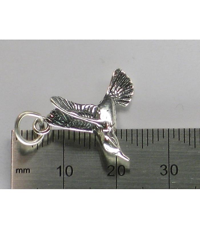 Hummingbird Sterling Silver 2d Charm Humming Bird .925 X 1 Birds Charms ...