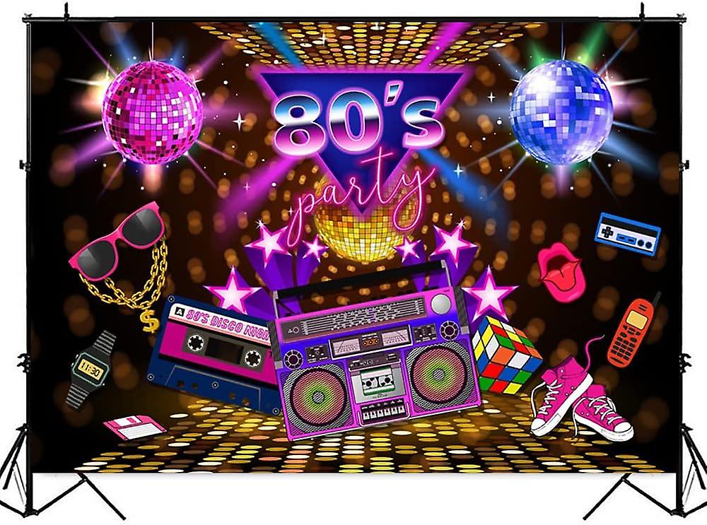 80s Party Backdrop Disco Thema Retro Stijl Foto Achtergrond 80's ...