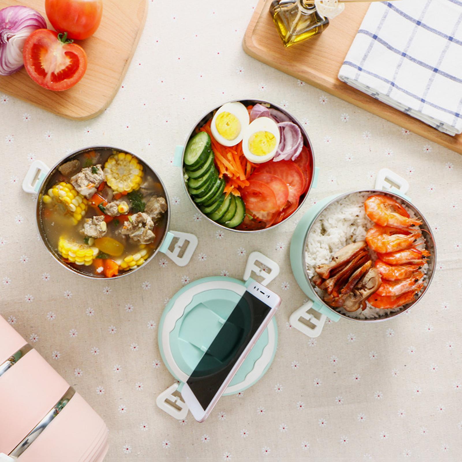 800/1600/2400ML Large Capacity Bento Boxes Leak-Proof Stainless Steel ...