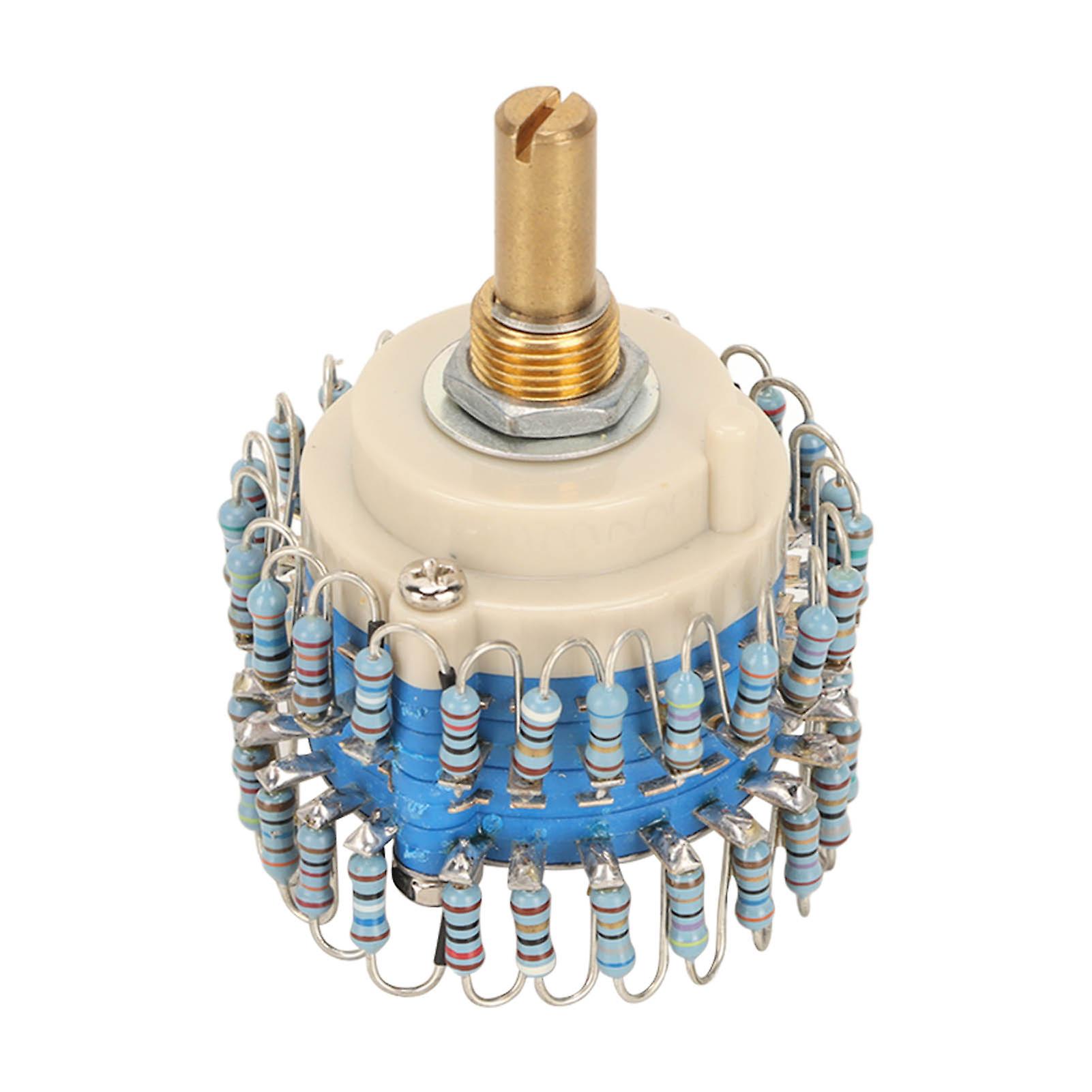 Two Channels Volume Potentiometer 2×24 Gear 20K High Accuracy Volume ...