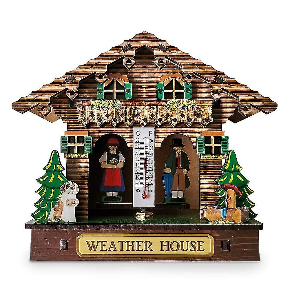 Weather House Forest Weather House With Man And Woman Wood Chalet ...