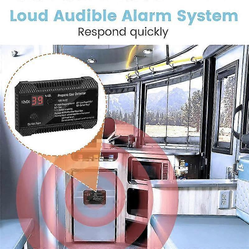Propane Detector 12v Lpg Natural Gas Sensor Leak Alarm 85db Siren For ...
