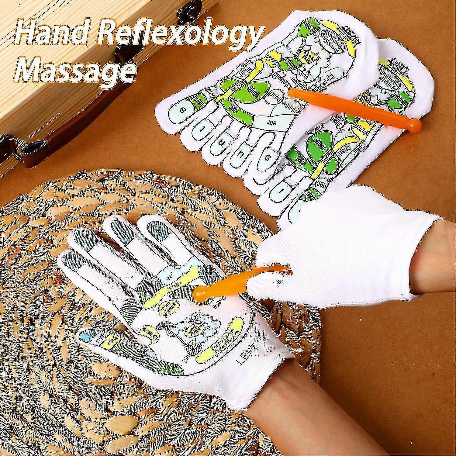 Acupressure Reflexology Gloves And Socks Set, Reflexology Tools Massage ...