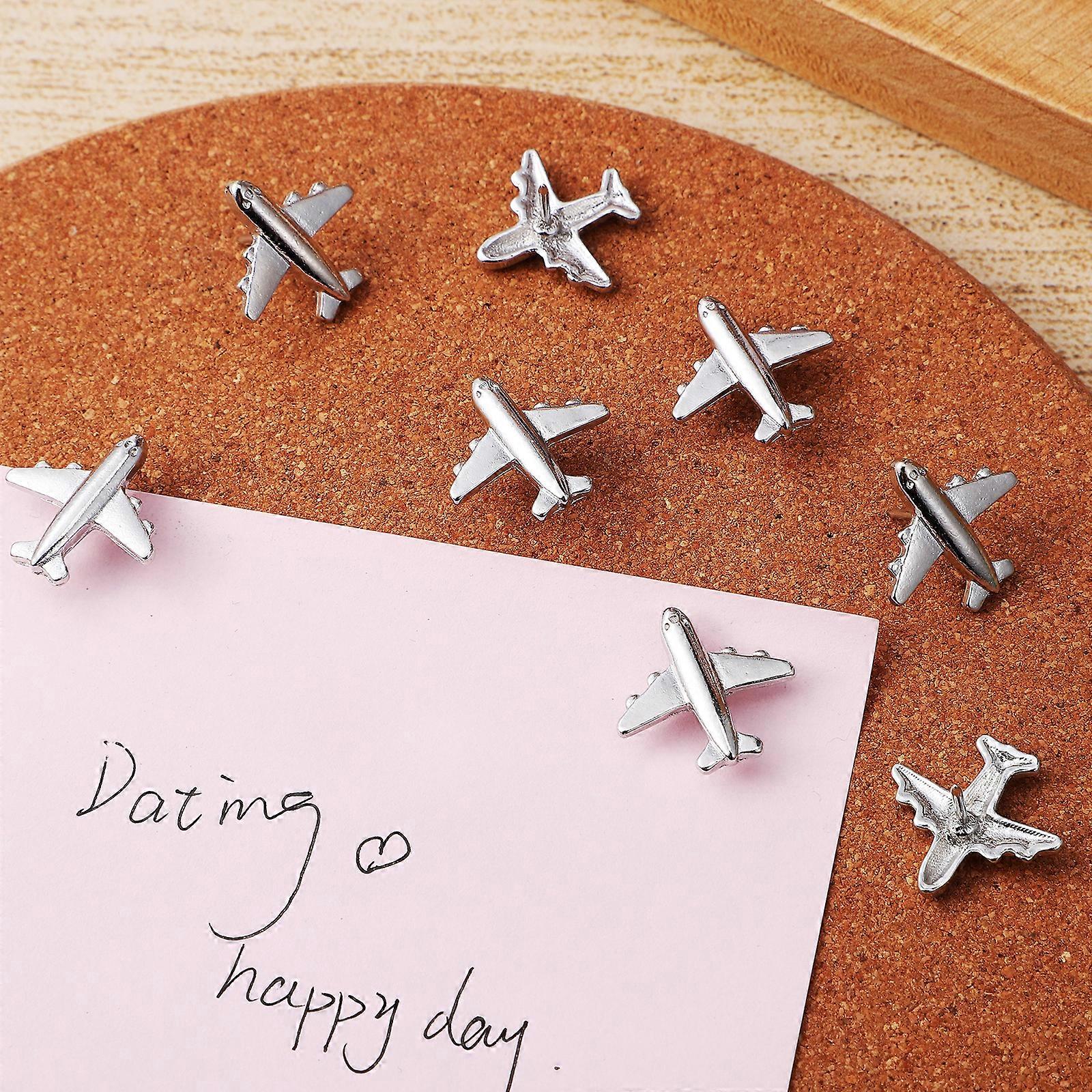 24pcs Airplane Push Pin Metal Map Pin Decorative Push Pin Thumb Tacks ...