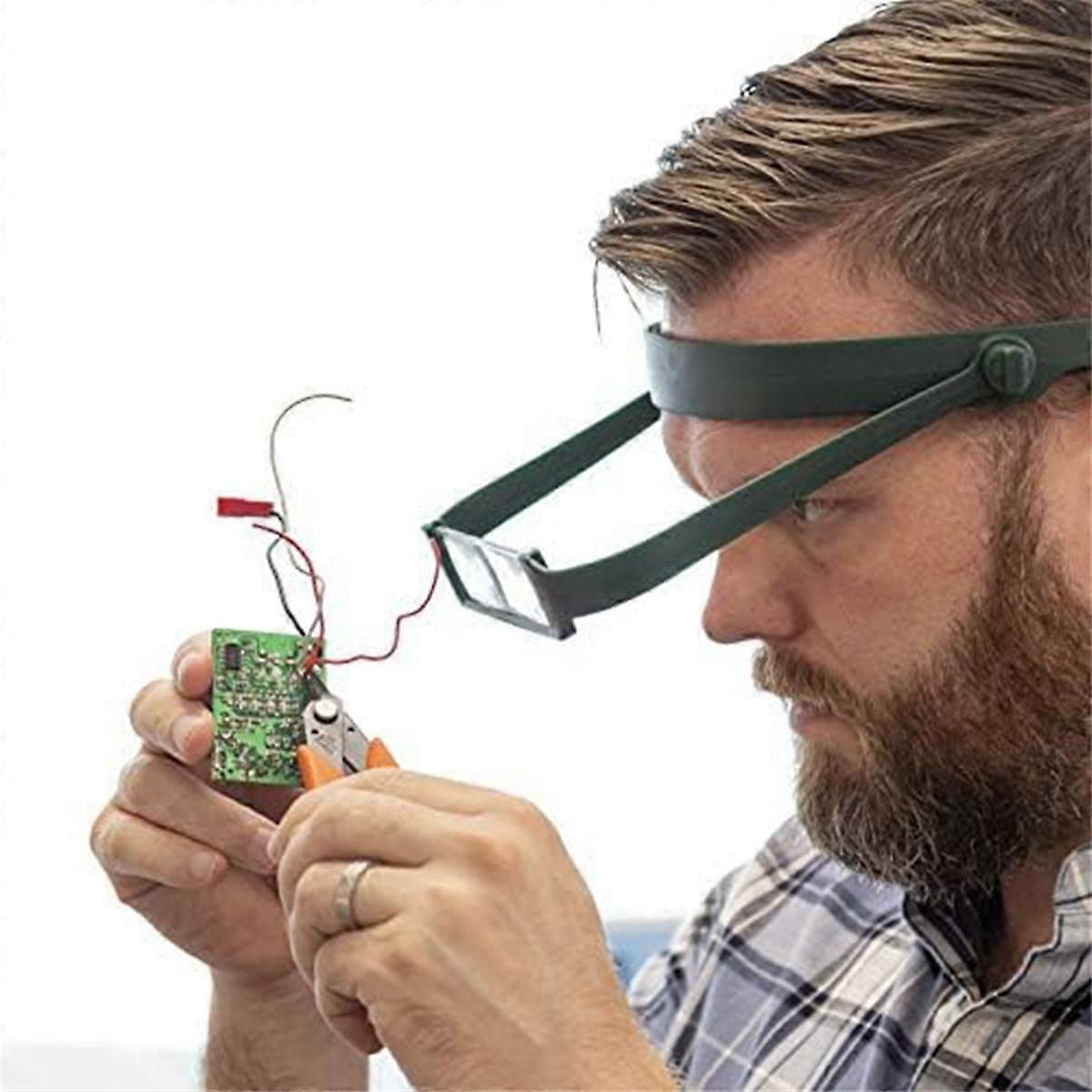 Slimline Headband Magnifier with 4 Lenses, Assisted Repair of Head ...