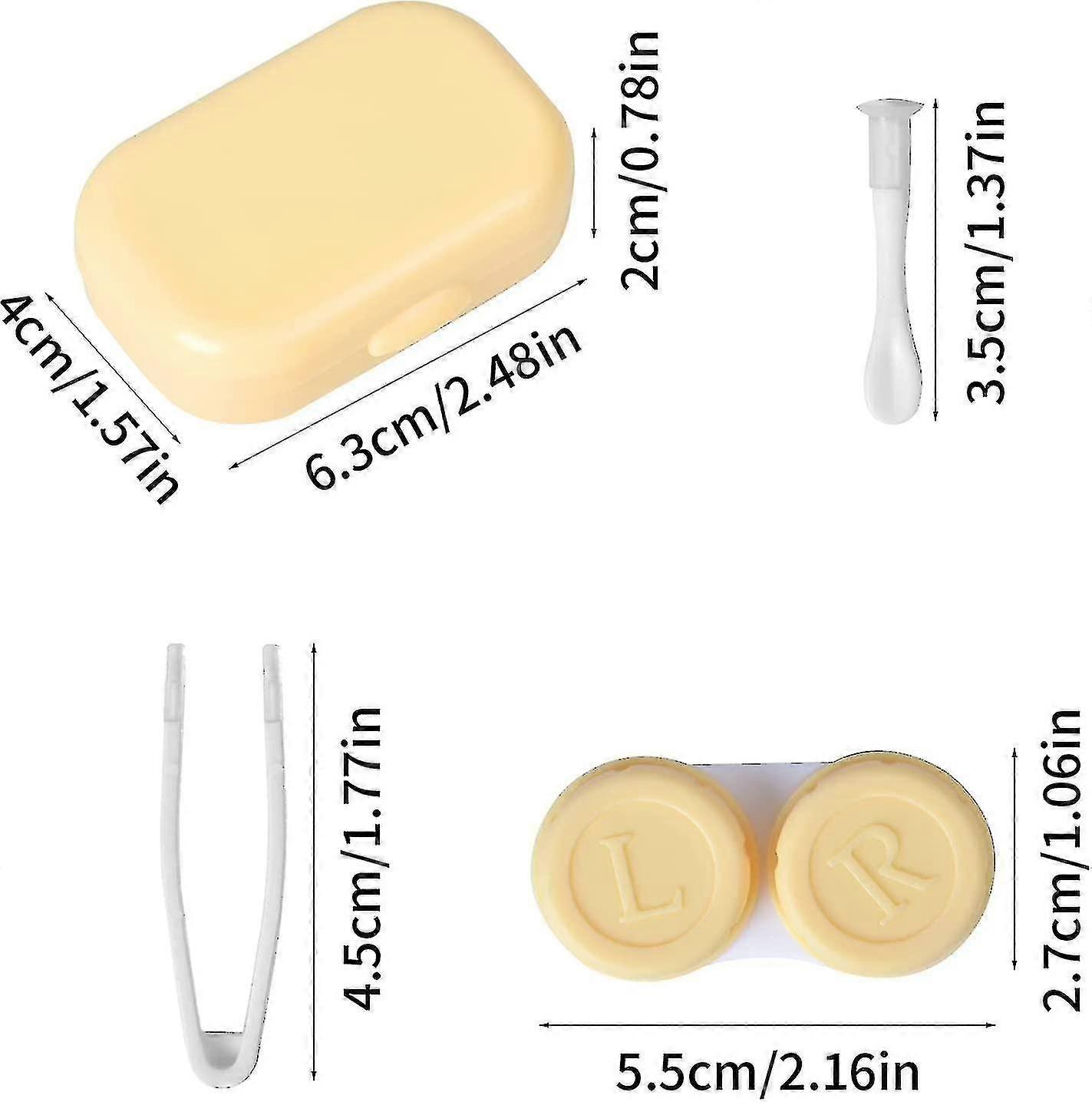 6pcs Contact Lens Case, Contact Lens Storage Box With Mirror, Color ...