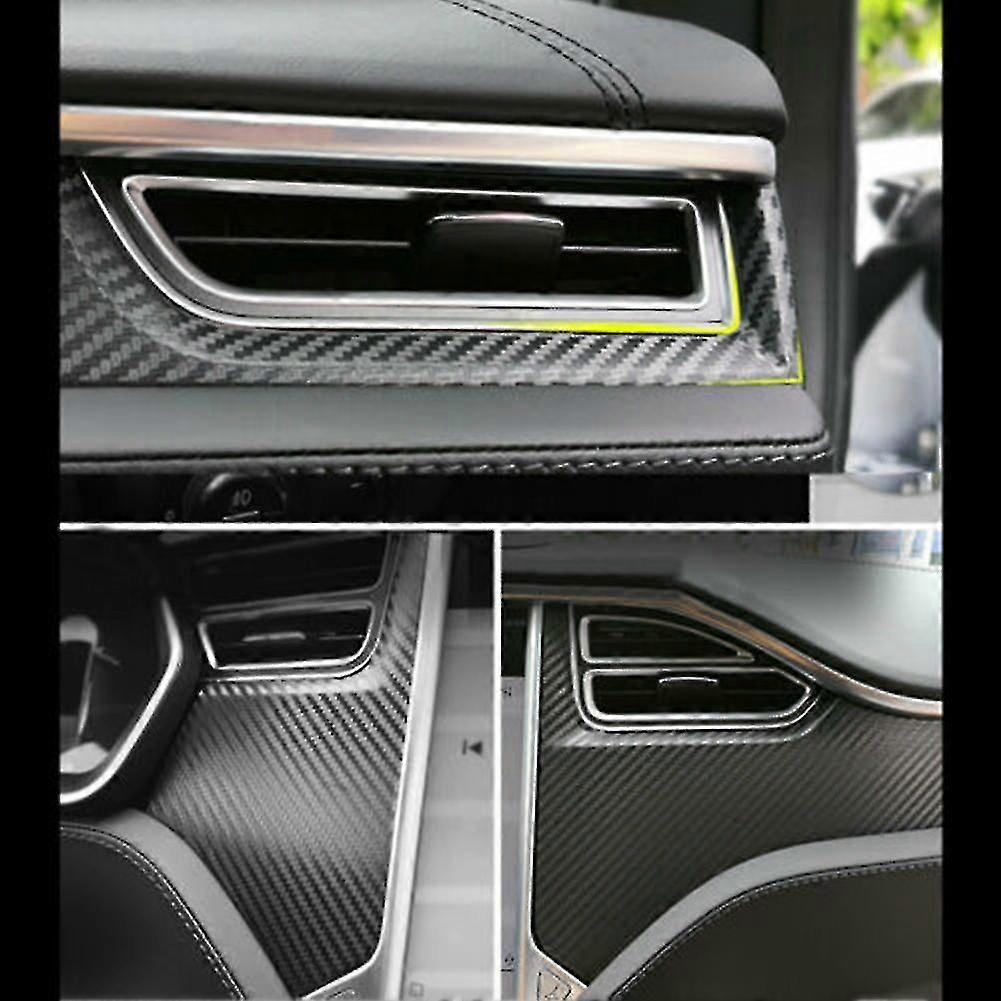 For Tesla Model X/s Carbon Fiber Center Console Wrap Vinyl Sticker Trim ...