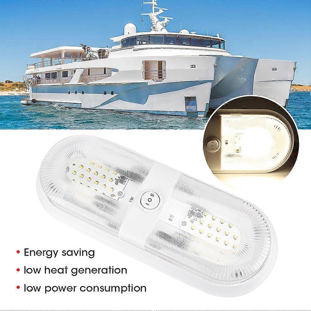 RV Ceiling Light LED Fixture Double Dome 4500K Camp Trailer Home lamp ...